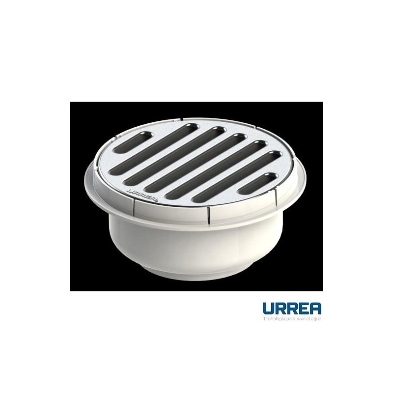 COLADERA PLASTICA REDONDA CON SALIDA UNIVERSAL Y REJILLA DE ACERO ...